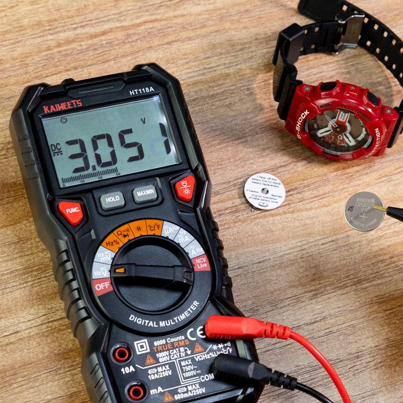 How To Test A Watch Battery With A Multimeter | KAIWEETS