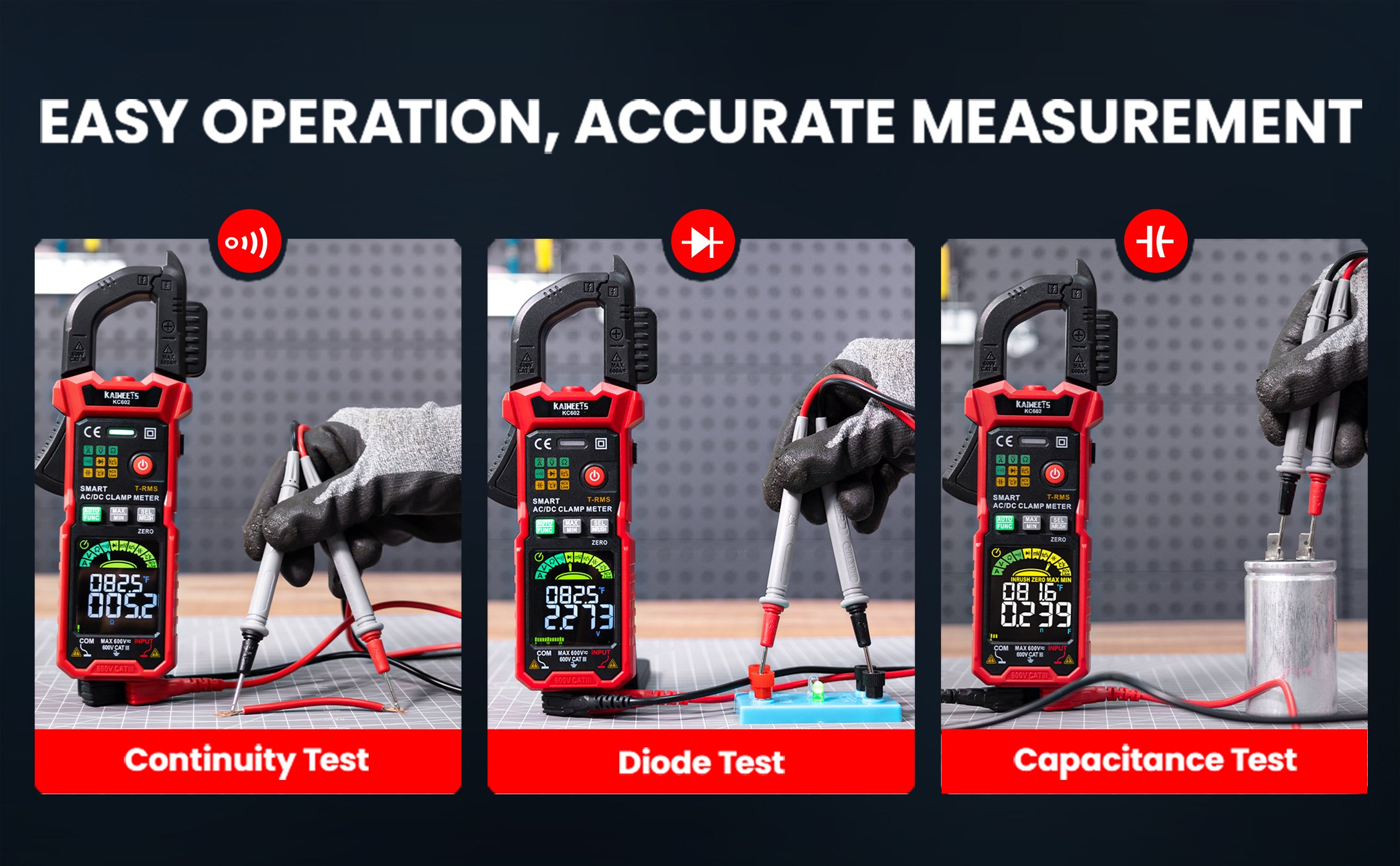 KAIWEETS KC602 Smart Digital Clamp Meter | KAIWEETS