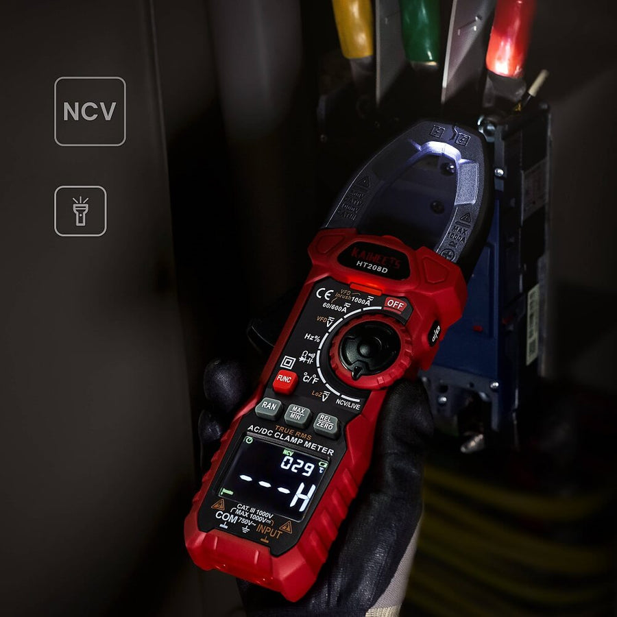 KAIWEETS HT208D 1000A AC/DC Inrush Clamp Meter | KAIWEETS